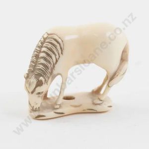 Ivory horse netsuke: delicate craftsmanship in a small sculpture ...