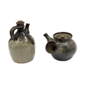 Barry Brickell Stoneware Wine Flagon and Teapot Set - New Zealand ...