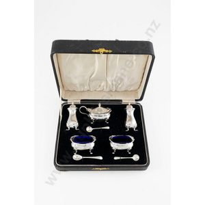 George V Sterling Silver 8-Piece Cruet Set - Condiment & Cruet Sets ...
