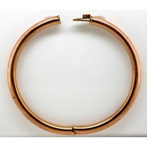Antique 9ct Gold Hinged Bangle, 9.15g, 5cm Diameter - Bracelets/Bangles ...
