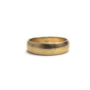 18ct Yellow Gold Rounded Band Ring, 5.5mm Wide - Rings - Jewellery