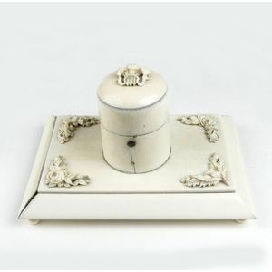 Glass ink wells and ink stands - price guide and values