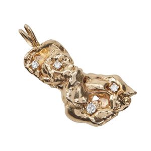 Abstract Diamond Pendant in 14ct Gold - Pendants/Lockets - Jewellery