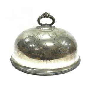 Antique silver plate meat covers, food covers, dish covers cloche ...