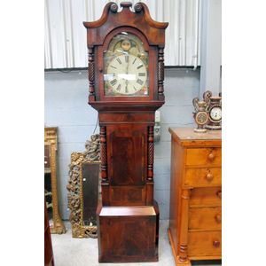 Mahogany Longcase Clock with Hand-Painted Moonface - Clocks - Longcase ...