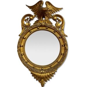French Giltwood Wall Mirror with Eagle Finial and Wreath - Mirrors ...