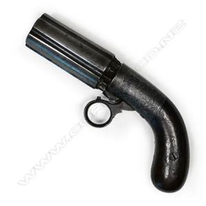 19th Century Pepperbox Six-Barrel Pistol by J. Cooper - Firearms ...