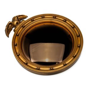 Gilded copper tinted mirror with eagle finial, 62x50 cm - Mirrors ...