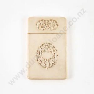 Antique English and French ivory card cases - price guide and values