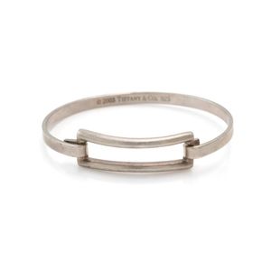 Tiffany & Co Silver Bangle with Tension Hook Clasp - Bracelets/Bangles ...