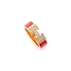 18ct Gold Enamel Diamond Ring with Glitter Enamel Shoulders - Rings ...