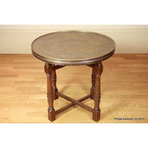 Arts & Crafts Oak Gateleg Table with Celtic Design - Tables - Card ...