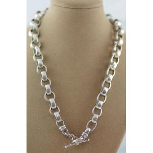 128g Sterling Silver Belcher Necklace with T-Bar Clasp - Necklace/Chain ...