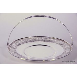 Antique Sterling Silver Swing Handled Cake Tray - Trays, Salvers ...
