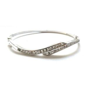 Sterling Silver CZ Bangle, 8.9g - Bracelets/Bangles - Jewellery