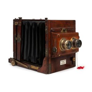 Vintage Watson & Sons stereo tailboard camera with Lancaster lenses ...