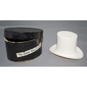 White Bakelite Top Hat Perfume Case with Box - Scent Bottles - Costume ...