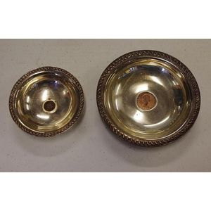 Silver Coin Dish Set Pair - Bowls, Comports and Dishes - Silver