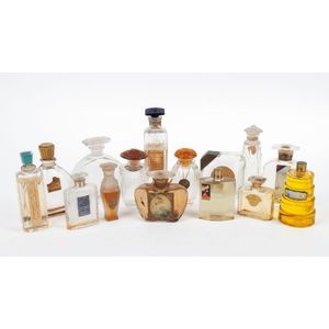 Assorted Glass Perfume Bottles Collection: Pressed Glass Stoppered ...