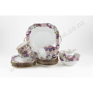 Aynsley Floral Tea Set - 21 Pieces - Aynsley - Ceramics