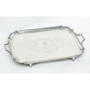 Georgian Style Silver Tray Presented to Major S. Callagham - Trays ...