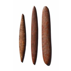 Australian Aboriginal artefacts: message sticks and stones - price ...