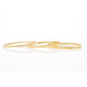 Three 88% Yellow Gold Bangles and 18ct Rose Bangle - Bracelets/Bangles ...