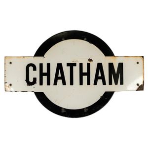 Chatham Train Station Platform Sign, 20th Century, 51x81cm - Transport ...