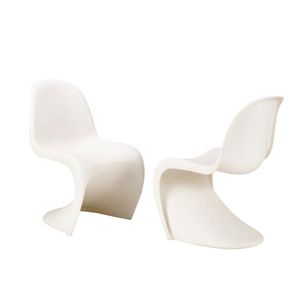 Verner Panton Pair of White 'Panton' Chairs for Vitra - Scandinavian ...