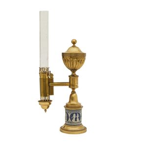 Early 19th century Argand oil lamps, burner invented in 1780 by Aime ...
