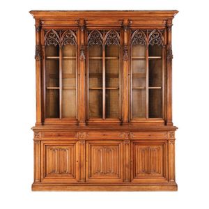 Antique Gothic style bookcases - price guide and values