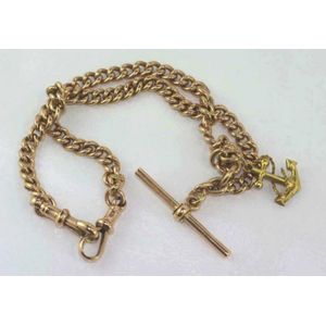 Rose Gold Fob Chain with Anchor Charm - 31g - Necklace/Chain - Jewellery
