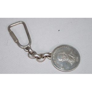 925 Sterling Silver Coin Keychain - 43g - Necklace/Chain - Jewellery