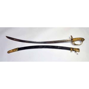 Georgian Officer's Sabre with Lion Head Pommel and Scabbard - Edged ...