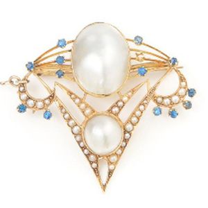 Rare Australian Art Nouveau Mabe Pearl Brooch by Gaunt - Brooches ...