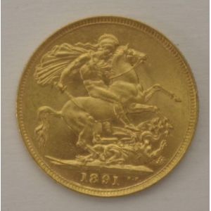1891 Queen Victoria Gold Sovereign - Coins - Numismatics, Stamps & Scrip