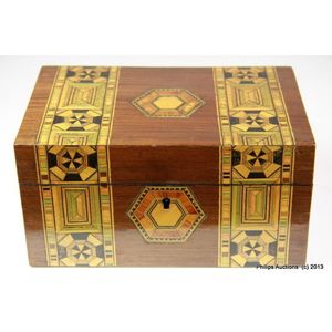 Antique Tunbridge ware decorated wooden objects - price guide and values