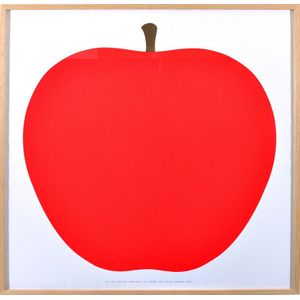 Enzo Mari 'Apple' Screen Print in Oak Frame, Italy 1963 - Prints ...