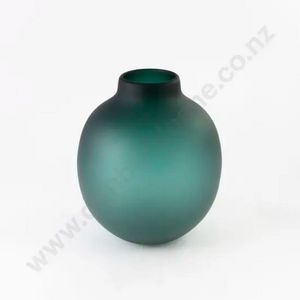Garry Nash Green Ovoid Glass Vase, Signed and Dated 1994 - New Zealand ...