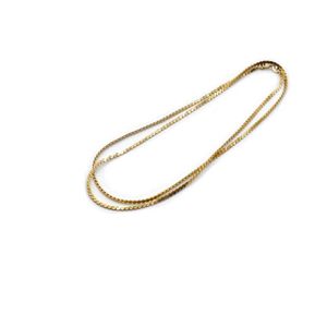9ct Yellow Gold Snail Chain Necklace, 5.1g, 50cm, 1.2mm - Necklace ...