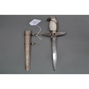 German WWII Diplomatic Dagger with Silver Plated Scabbard - Barometers ...