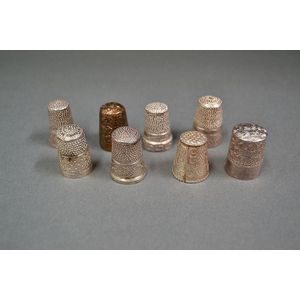 Collection of Eight Silver Thimbles - Sewing - Thimbles - Recreations ...