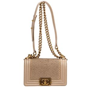 Gold Calfskin Limited Edition Chanel Small Boy Bag - Handbags & Purses ...