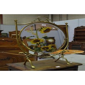 Antique Sunflower Mirrored Fire Guard - Structural - Fireplace ...