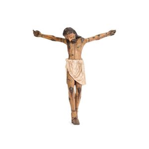 16th Century Spanish Polychrome Carved Christ Figure - Religious ...