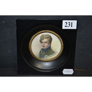 French Gentleman Miniature on Ivory - Miniatures & Silhouettes ...