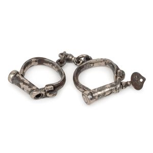 Mid 19th Century Convict Handcuffs with Original Key and Plating ...