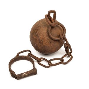Australian Colonialconvict leg irons / ball and chain used in Van ...
