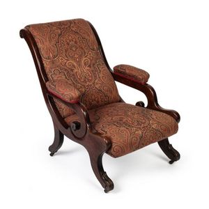Antique Australian Cedar Scroll Arm Lay Back Easy Chair - Seating ...