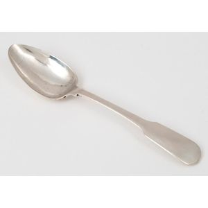 Antique Australian Fiddle Pattern Silver Dessert Spoon, 19th Century ...